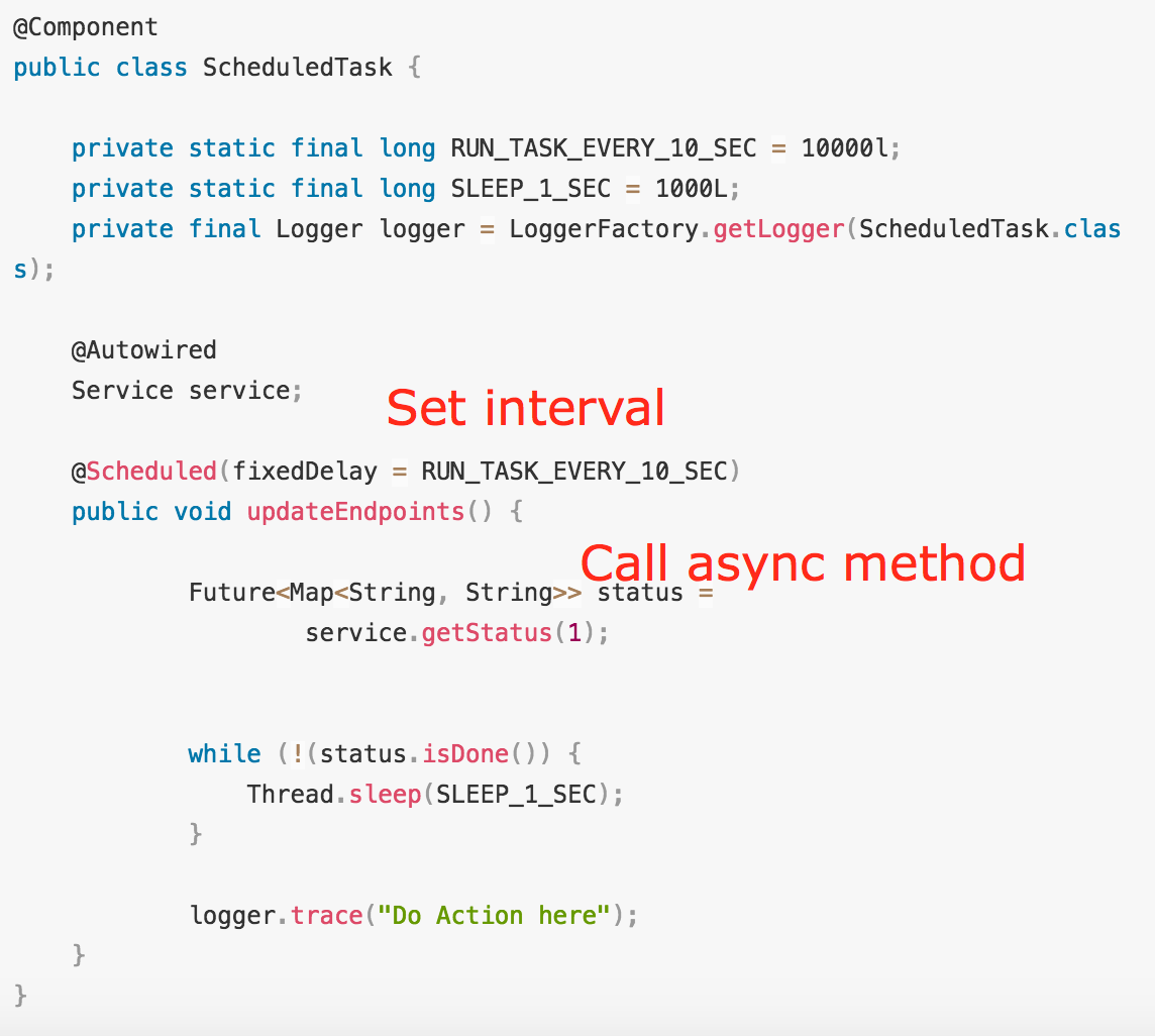 Spring Scheduler to Create Background Process to make Async Calls to Update Cache in Spring Boot