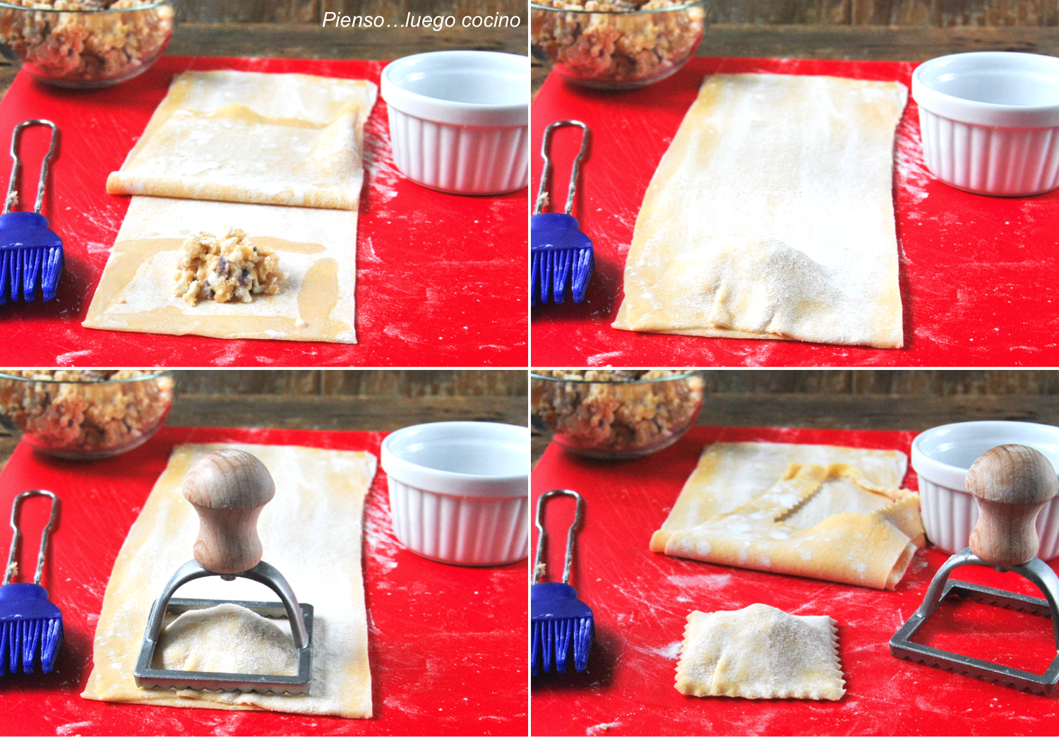 Pienso...luego cocino: Preparar pasta rellena casera