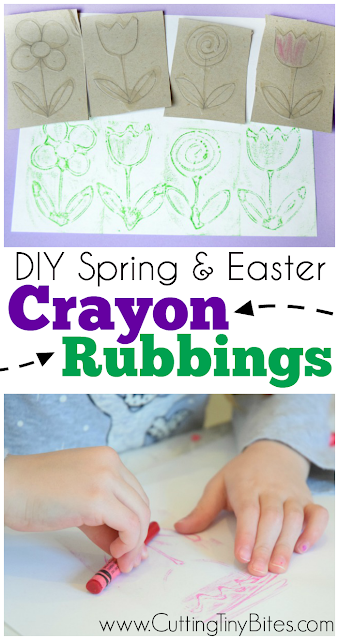 DIY Spring and Easter Crayon Rubbings | What Can We Do With Paper And Glue
