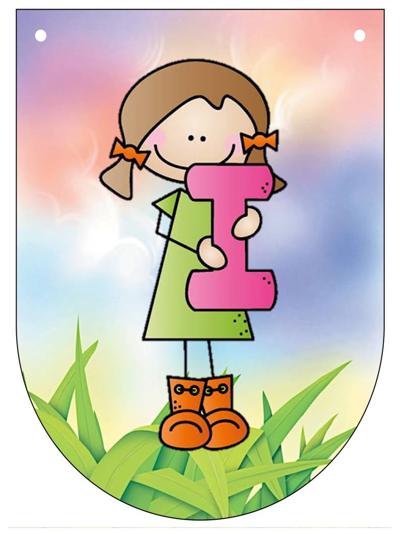SELVA BELLA: BANDERINES BIENVENIDOS NIÑOS CON LETRAS