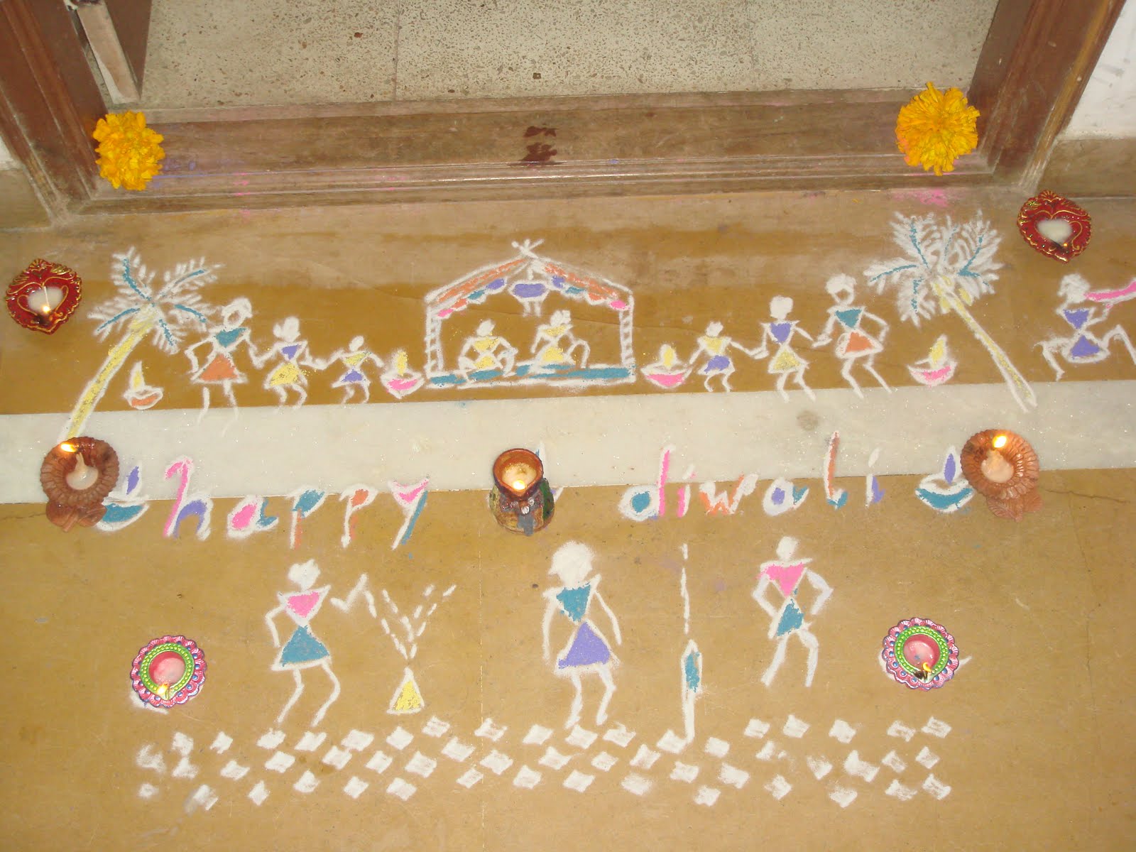 Sweet Little Tashu: warli art rangoli