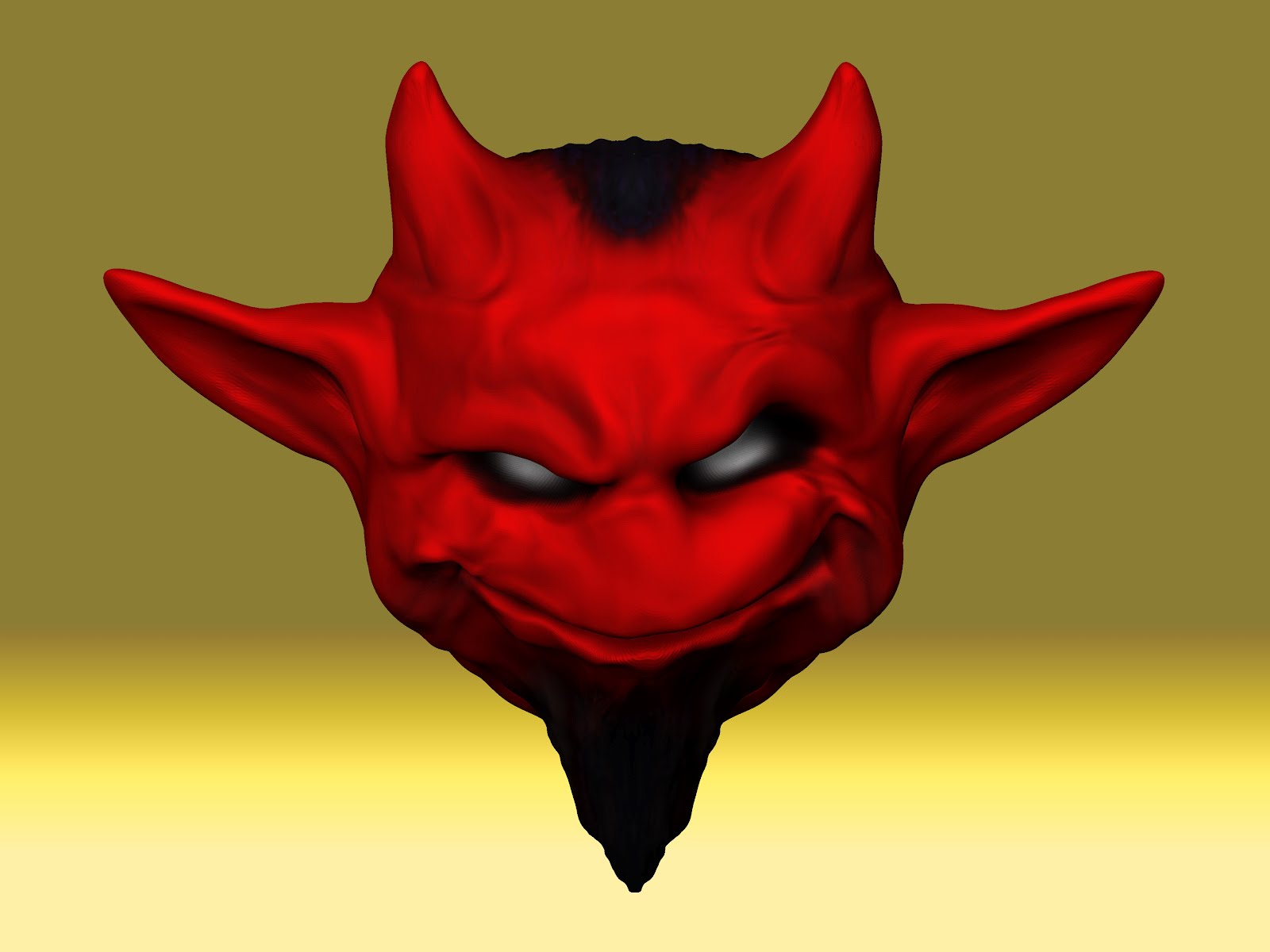 The Steve Crow Gallery: Smirking Devil 3D