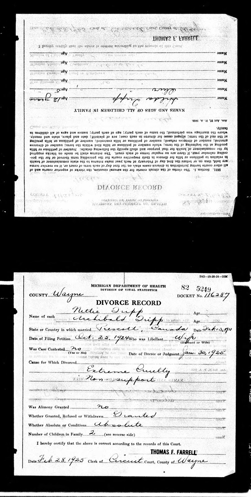 Family Tree & Branches: ANCESTOR SPOTLIGHT: ARCHIBALD TRIPP