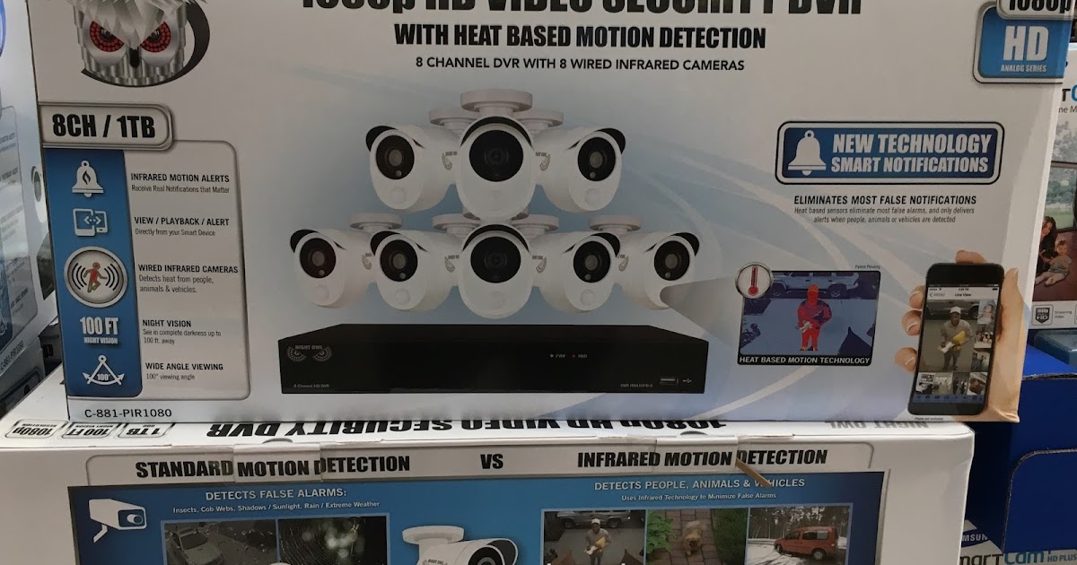 Night Owl C-881-PIR1080 8 Camera HD Video Security System | Costco ...