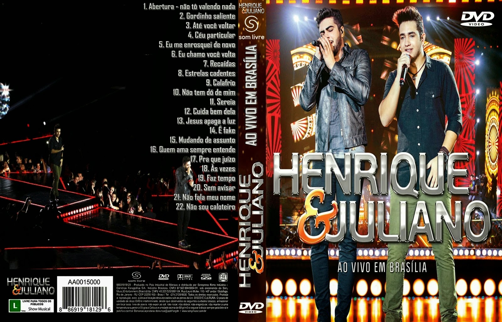 Henrique e Juliano Ao Vivo em Brasilia - DVD Capa