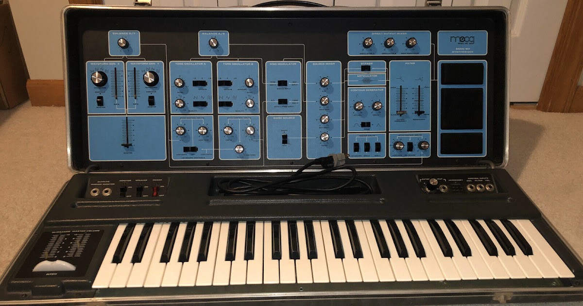 MATRIXSYNTH: Moog Sonic Six - Vintage Analog Suitcase Synthesizer SN 1858