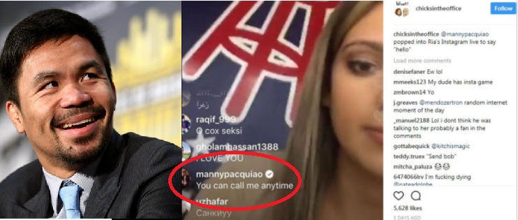 Pacquiao say "Call me anytime" to sports blog host Maria Ciuffo - Where ...