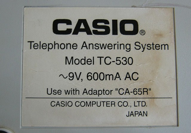 Common Emitter: Teardown: Casio TC-530 cordless phone with answering ...