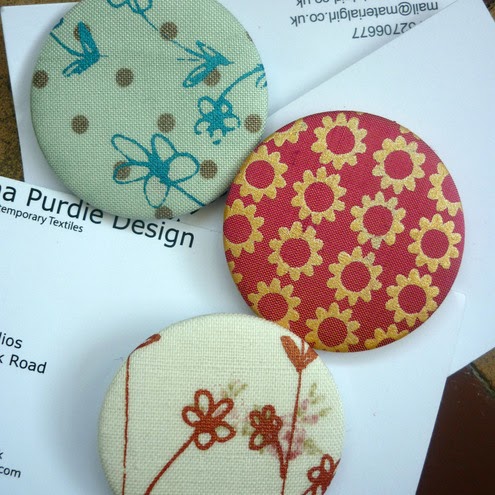 I Love Handmade: Hand Printed Fabric Badges by Emma Purdie Design