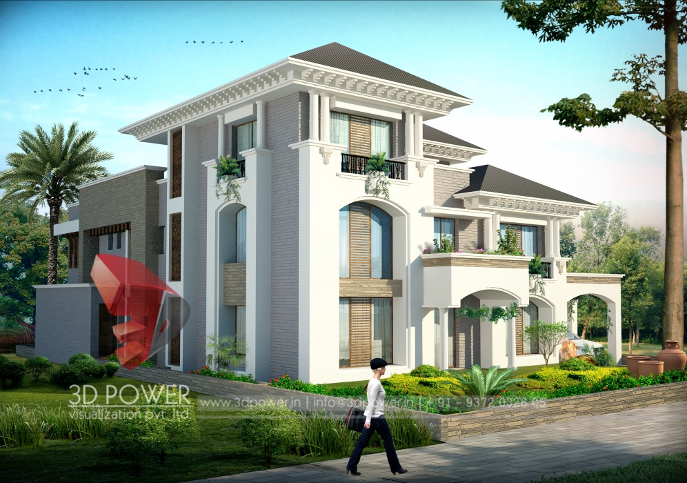 Ultra Modern Home Designs | Home Designs: 3D Exterior Home Design Night ...