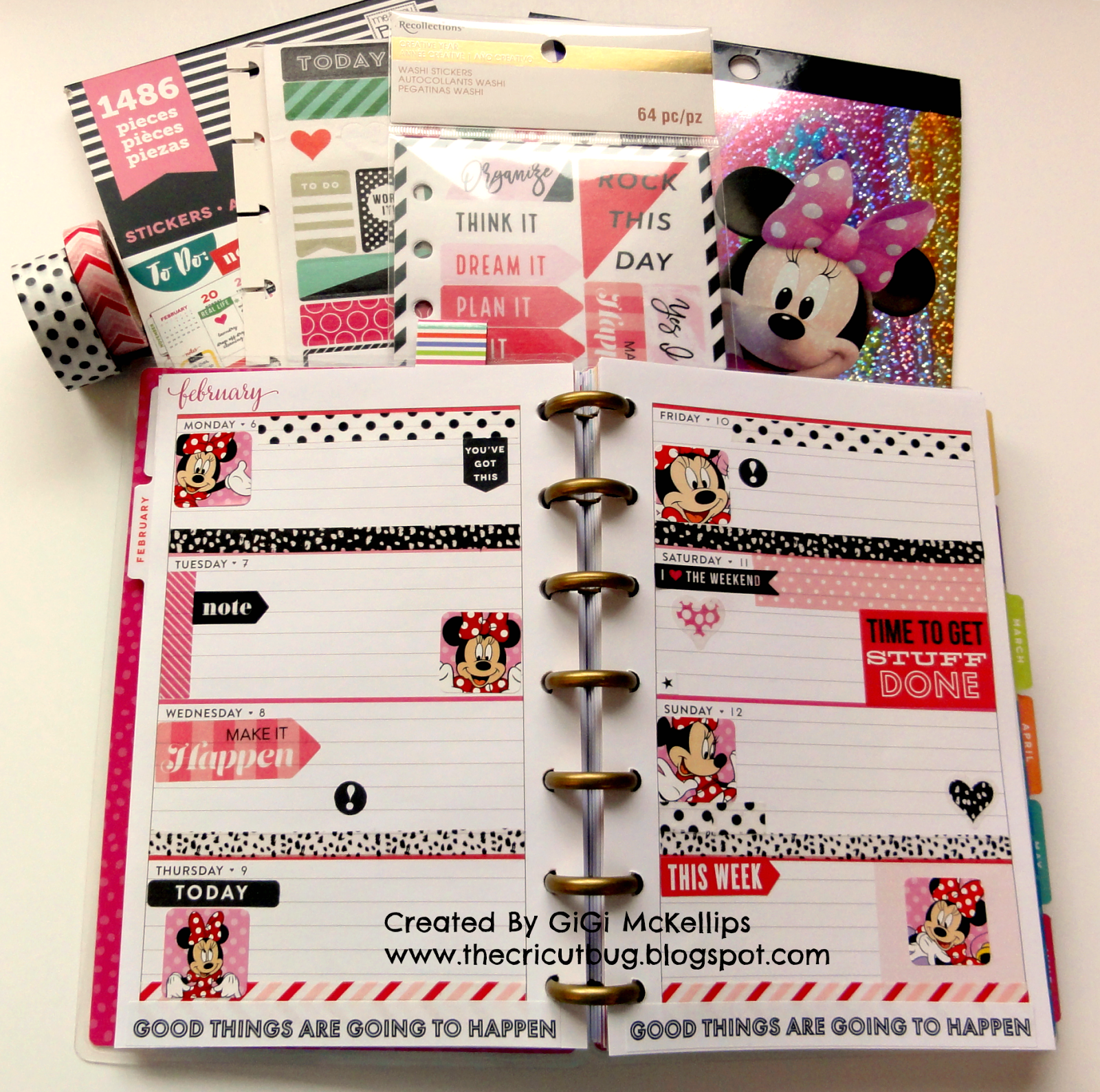 The Cricut Bug: Minnie Mouse Mini Happy Planner Spread