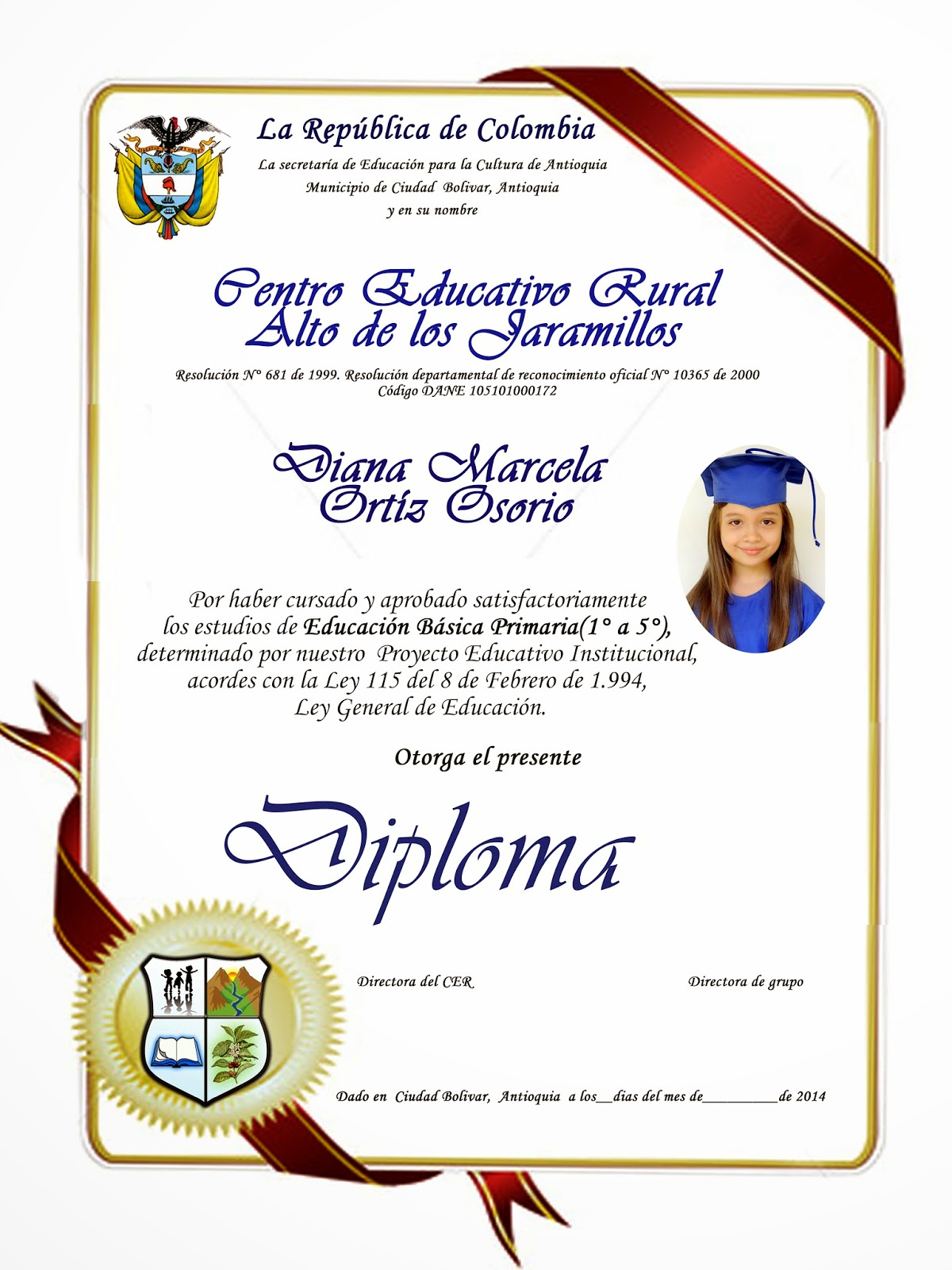 DIPLOMAS Y MOSAICOS ESCOLARES