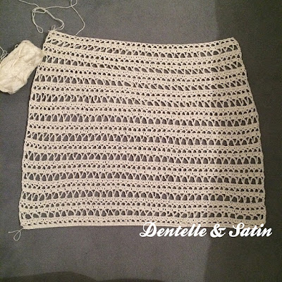Dentelle et Satin: Robe de plage au crochet - Crochet : Beach dress