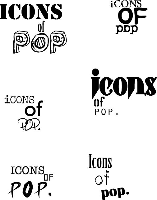 HMV Task.: Icons Of Pop Logo Designs.