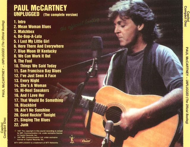 BLOGUE DO LENINE: PAUL MCCARTNEY - UNPLUGGED - 1991