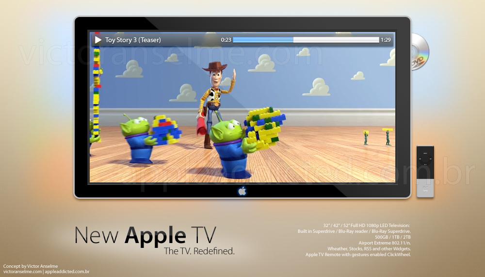 Apple Fiél: Posivéis imagem da Mactv, a Tv da Apple.