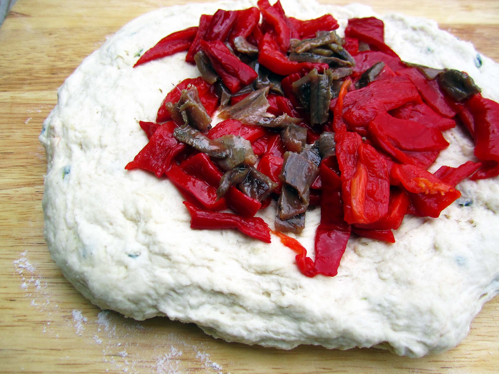 Red Pepper, Thyme and Anchovy Damper Bread | The Grazer