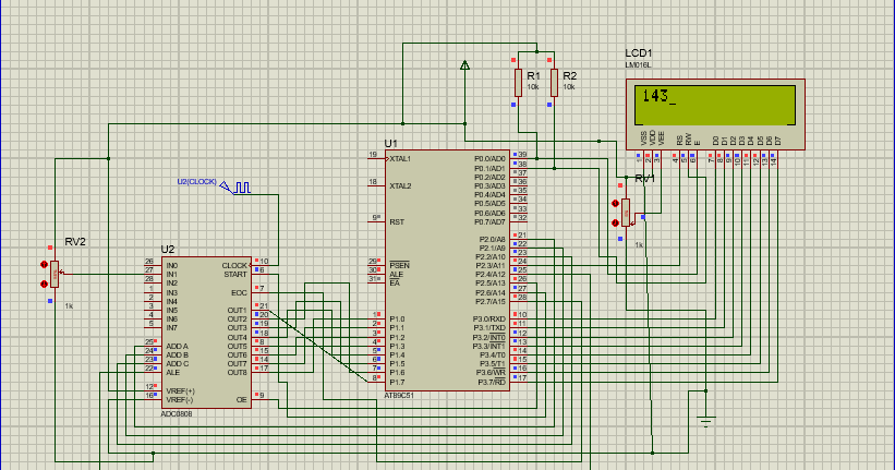 8051 microcontroller programming:Interfacing ADC 0808 and displaying in ...