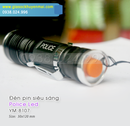 ĐÈN ĐIỆN GIA DỤNG: Đèn Pin Siêu Sáng, Đèn Pin Police YM-8107, Đèn Pin ...
