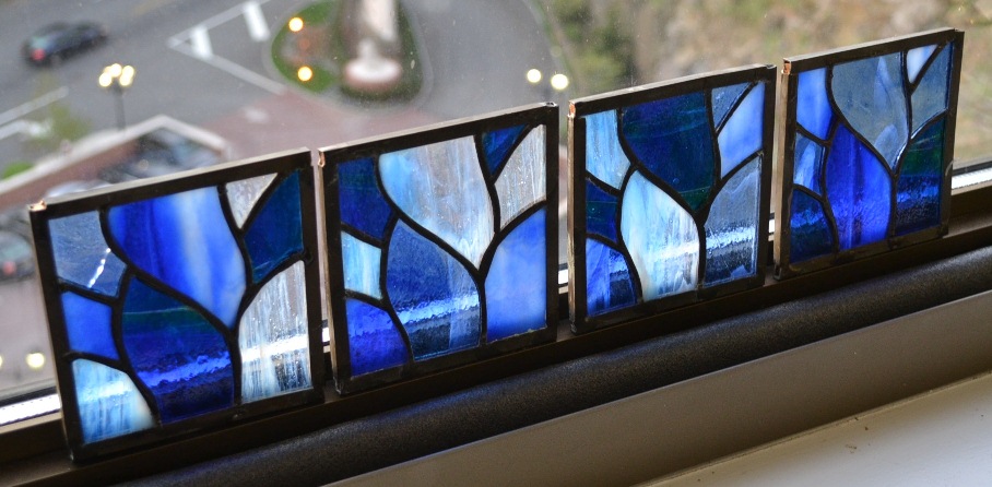 My Creativity Engine: Blue Stained Glass Panels
