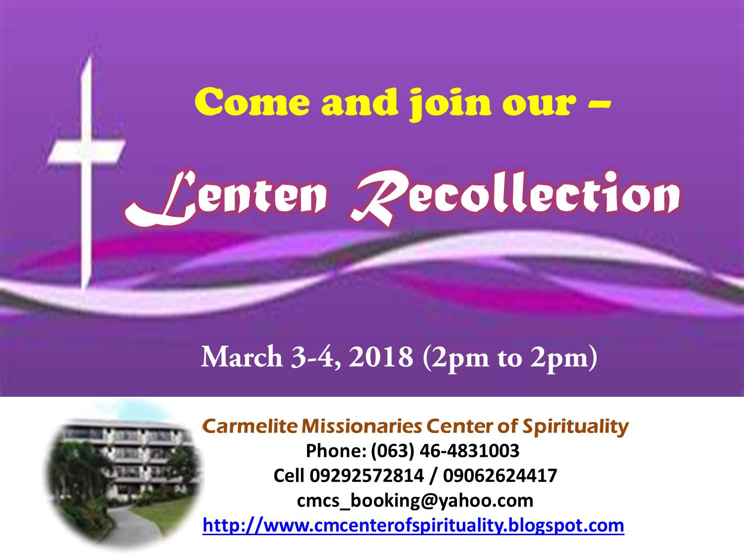 CMCS - Carmelite Missionaries Philippines: LENTEN RECOLLECTION
