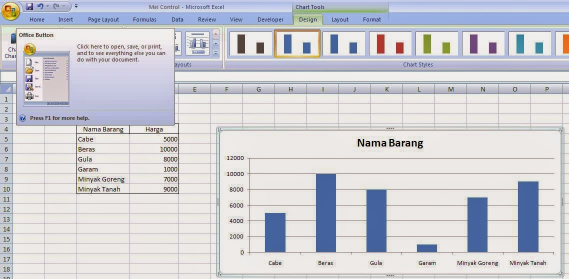 Membuat Chart di Excel | Free Excel Tutorial and Tempelate