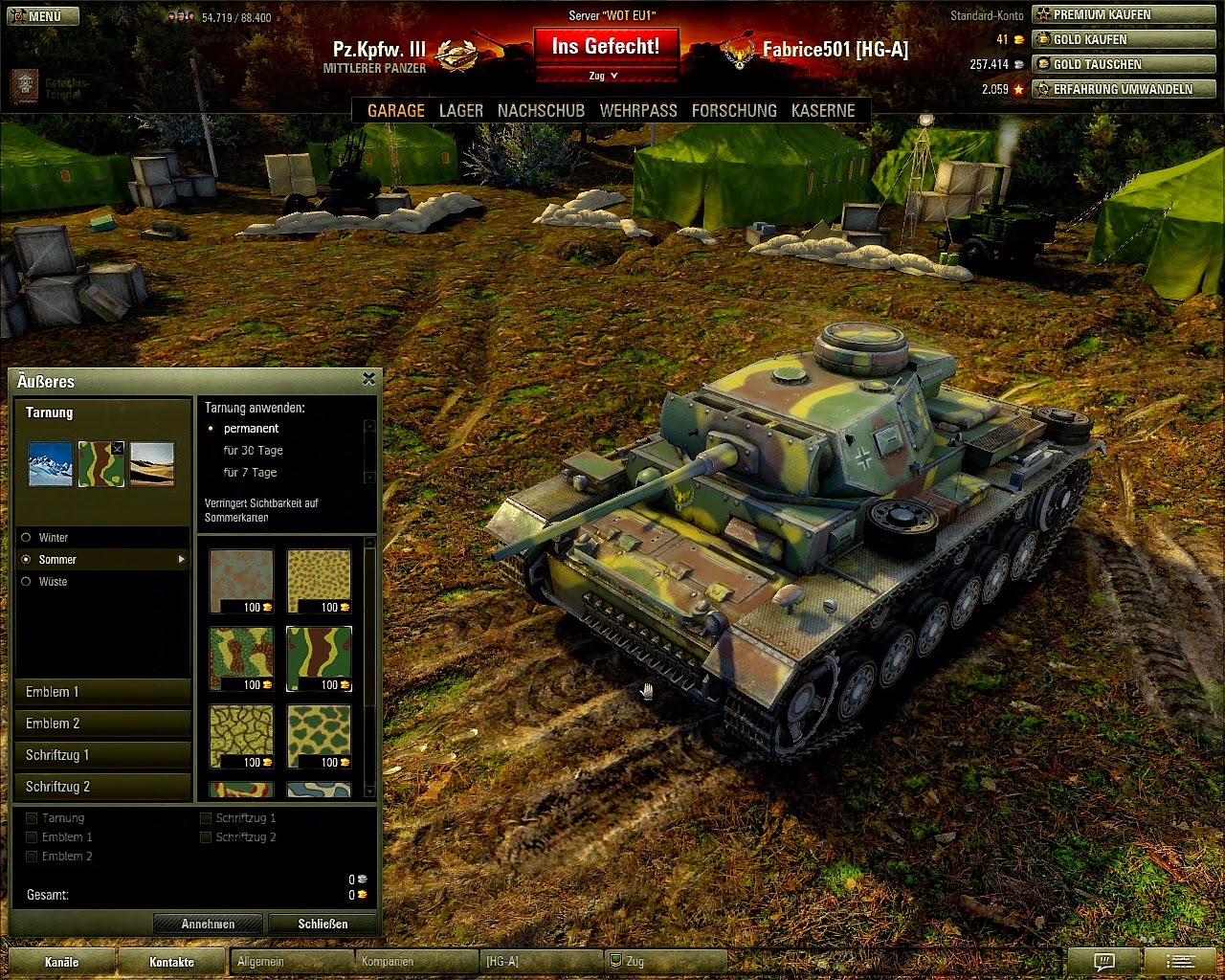 Fabrice501Mods: World of Tanks - Historical Camouflage Mod