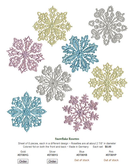MARIETTE'S BACK TO BASICS: {Our 8 Dresden Snowflake Rosettes from Germany}