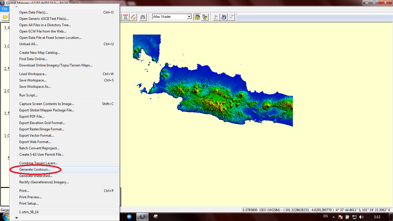 Tutorial Cara Membuat Kontur Dengan Global Mapper | Tutorial Software ...