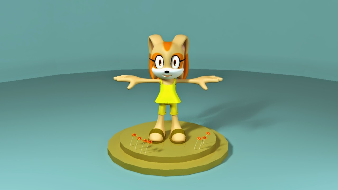 Eniitan Odutola: 3D model of Cream the Rabbit