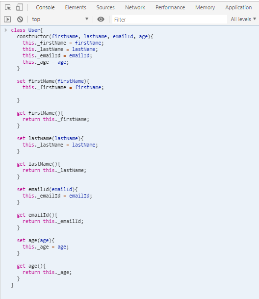 JavaScript Class - Getters and Setters JavaScript Class - Getters and Setters