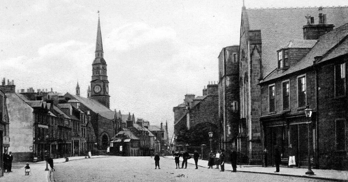 Tour Scotland: Old Photograph East High Street Forfar Scotland