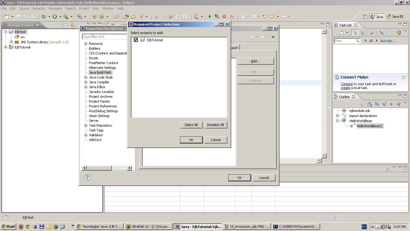 Java Frameworks & APIs: EJB - Configuración Eclipse + JBoss + EJB3 Java Frameworks & APIs: EJB - Configuración Eclipse + JBoss + EJB3