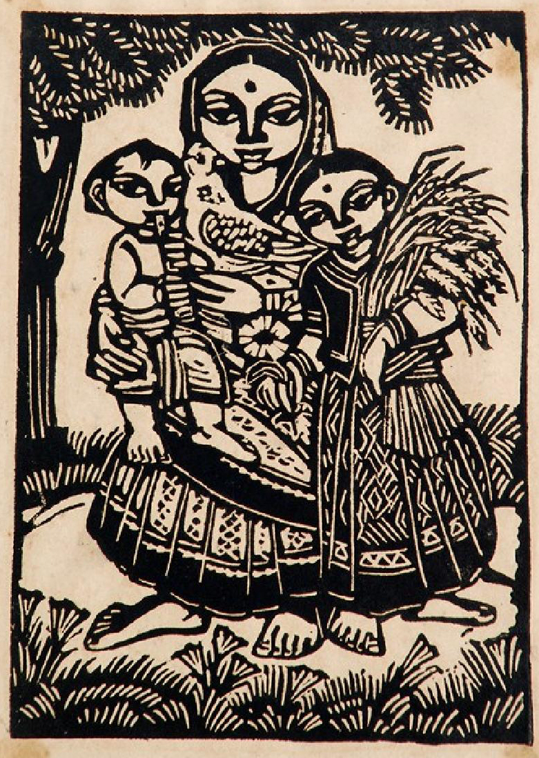 Black and White: Chittaprosad's Alpona