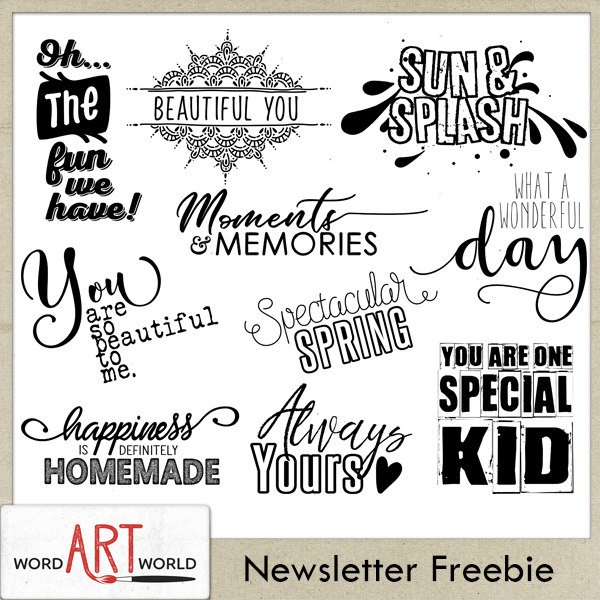 Word Art World: NEW "Catchwords" Word Art Pack + Free Word Art!