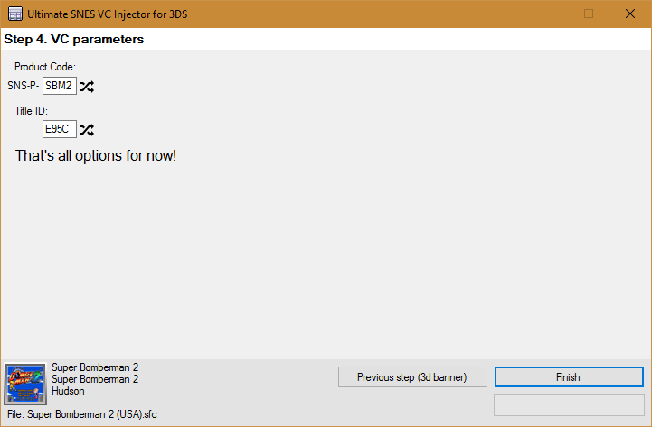 カスタムSNESVC作成方法（Ultimate SNES VC Injector for 3DS）