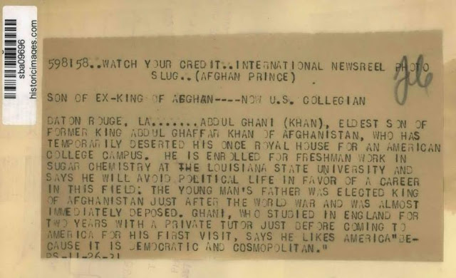 Abdul Ghani Khan attends Louisiana State University [1931] | History of ...