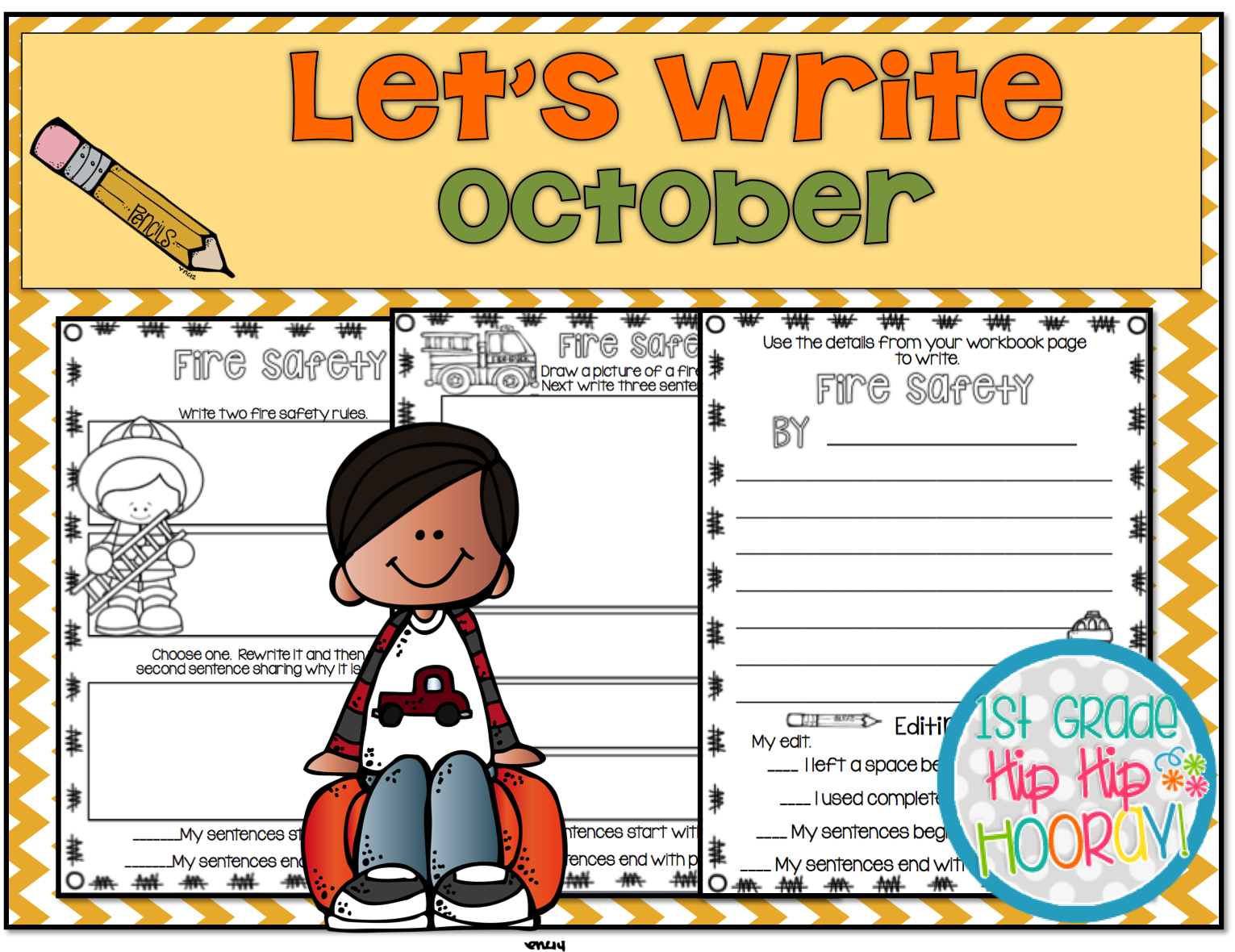1st Grade Hip Hip Hooray!: Let's Write...October!