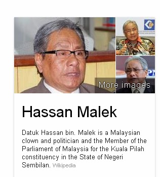 JELAPANG: HASSAN MALEK: BADUT BERTARAF MENTERI DARI MALAYSIA?