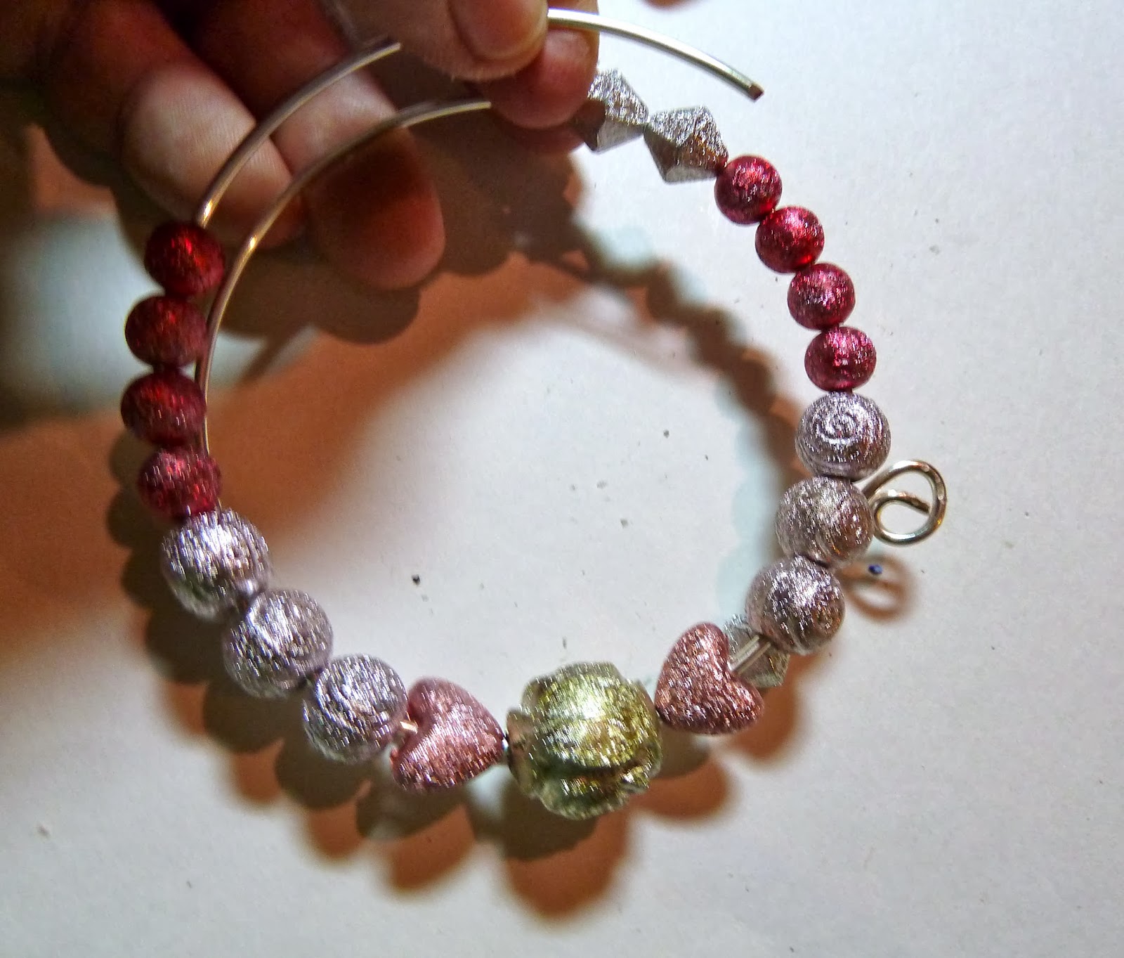 Make it easy crafts: Easy beady bangle bracelet