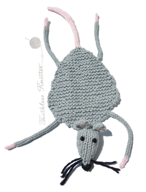 Toothless Knitter: Flat Rat Bookmark