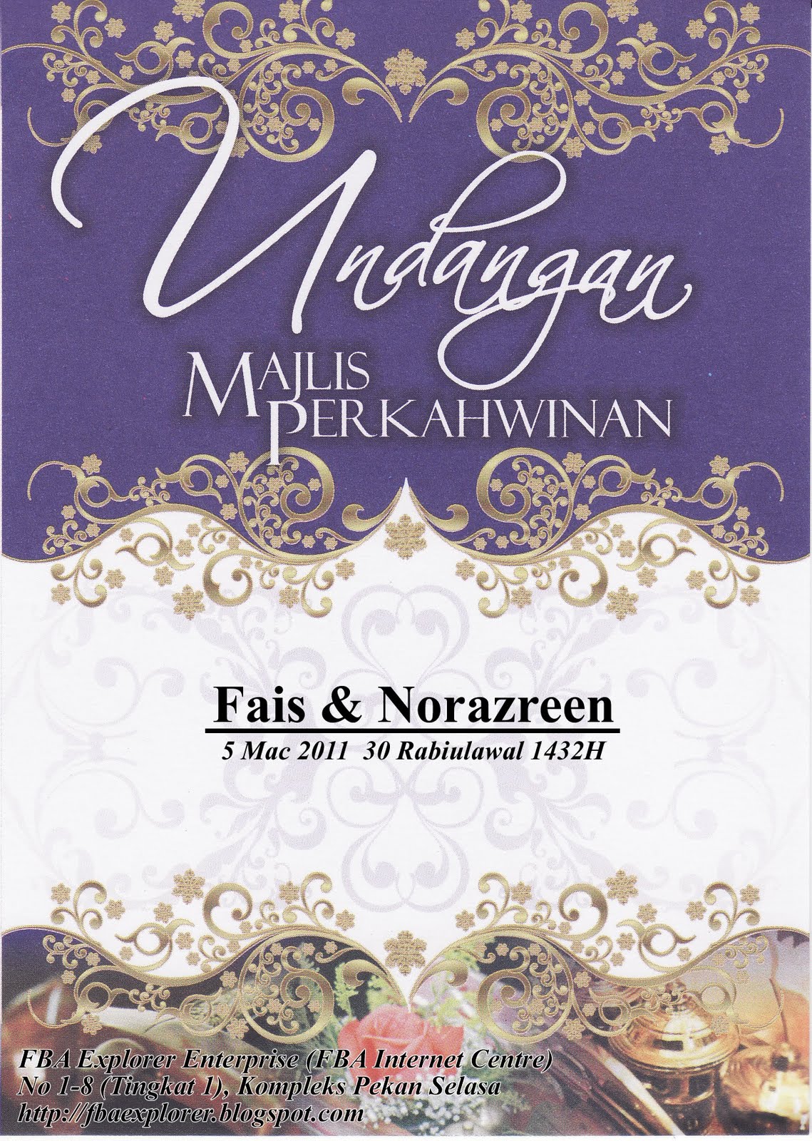 Kad Undangan Majlis Perkahwinan (RM0.80)