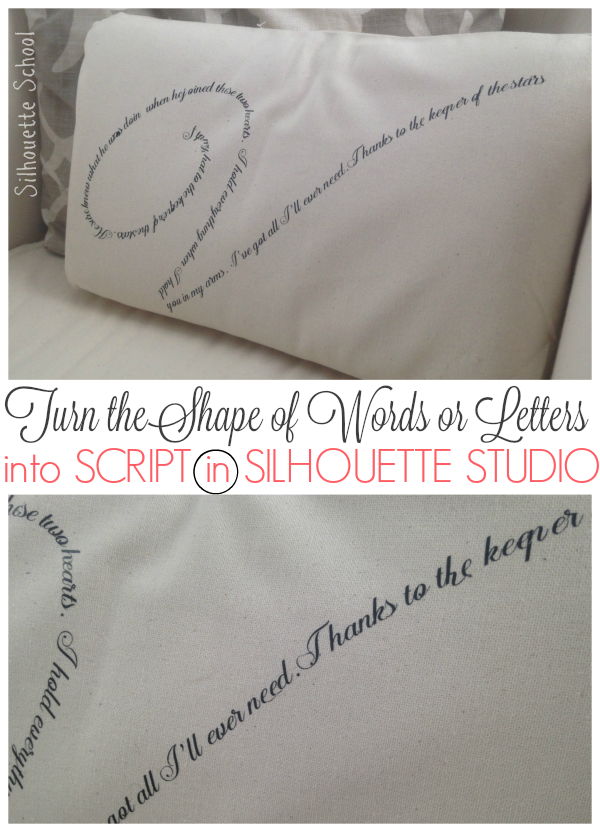 How to Turn the Shape of a Letter or Word into Script in Silhouette ...