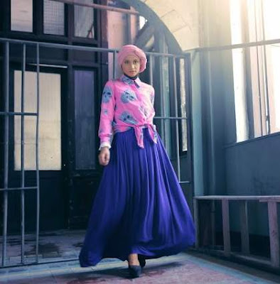 Contoh Desain Baju Atasan Muslim Wanita Modern untuk Pesta