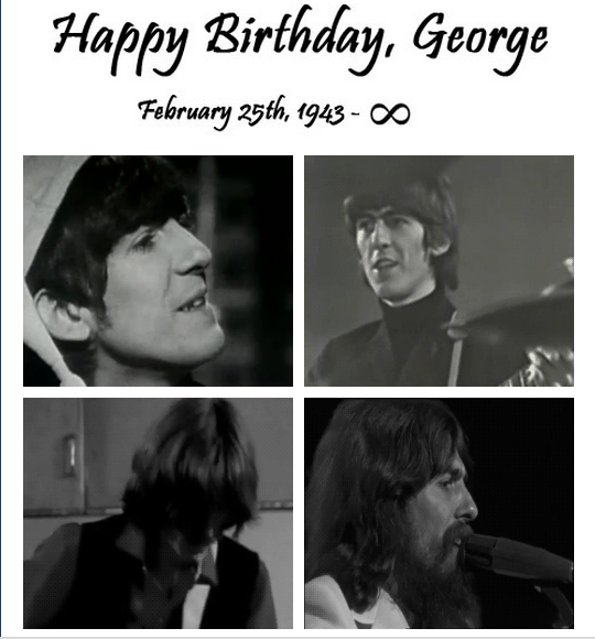 LIVING BEATLES: Cartões do Tumblr de Aniversário de George Harrison ...