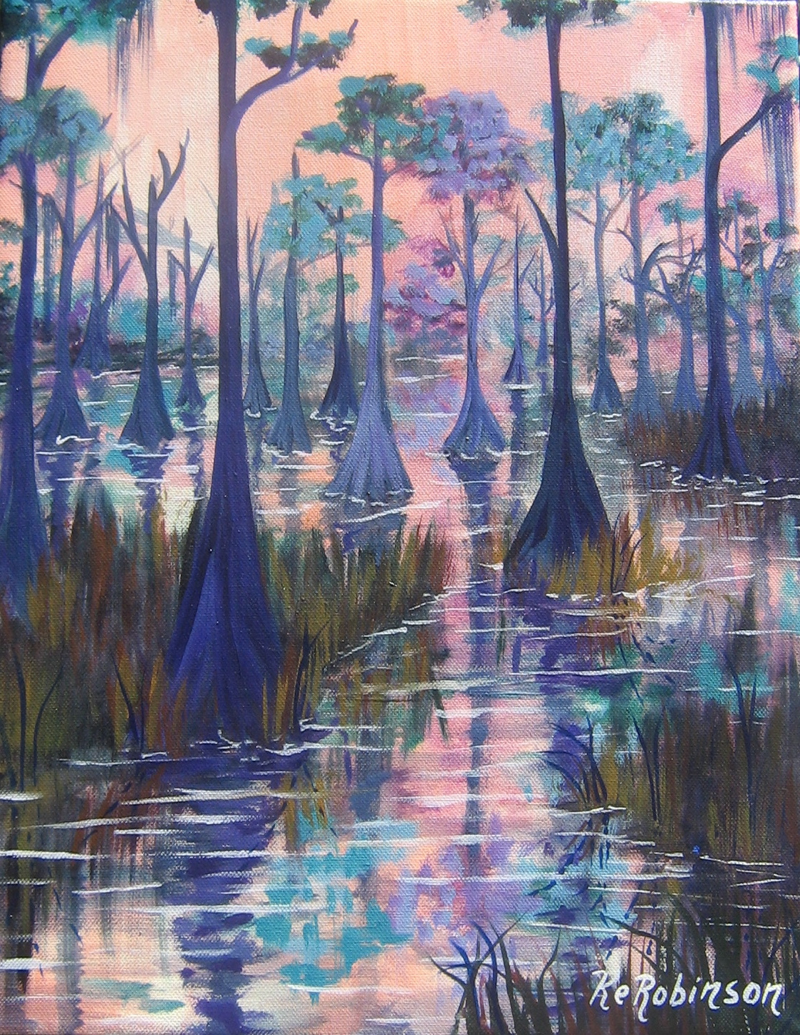 KeROBinson Coastal Escapes: Florida Swamp Landscape Painting