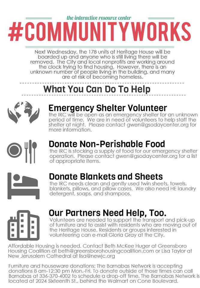 GSOFamilies: The Interactive Resource Center and Homelessness in Greensboro