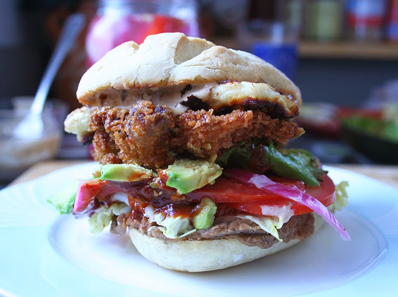 Carne and Papas: Chicken Fried Carne Asada Steak Torta