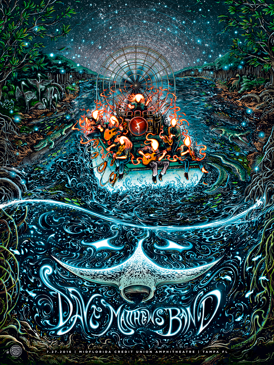 INSIDE THE ROCK POSTER FRAME BLOG: Dave Matthews Band Tampa Poster by ...