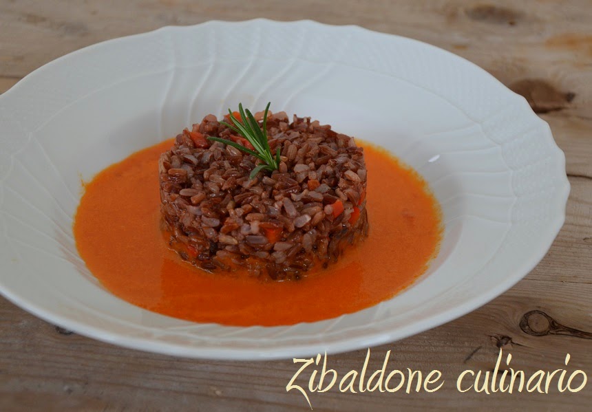 Zibaldone Culinario Riso Rosso Integrale Con Crema Di Peperoni